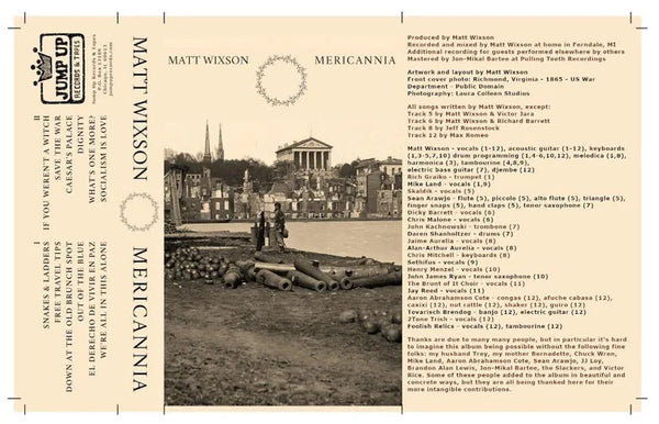 MATT WIXSON - Mericannia - BRAND NEW CASSETTE TAPE – TAPEHEAD CITY